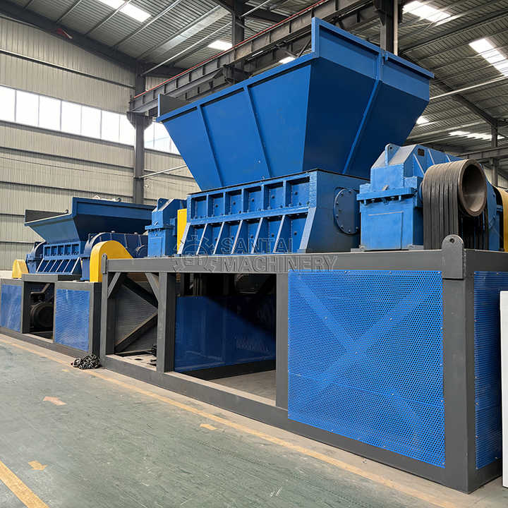 Domestic Waste Medical Waste Shredder - Dual Power Twin Shaft