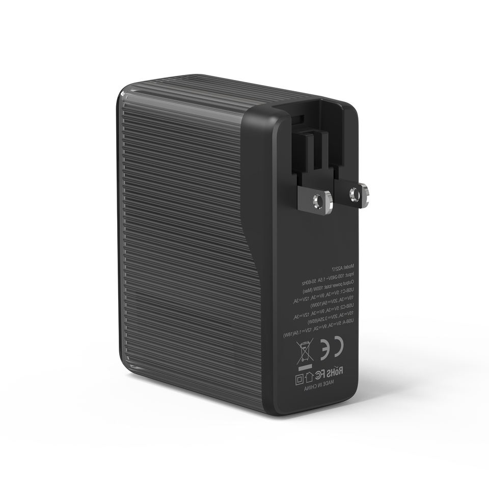 100W High Power GaN USB Wall Charger,2 USB-A Port and 2 USB-C Port,2C2A ...