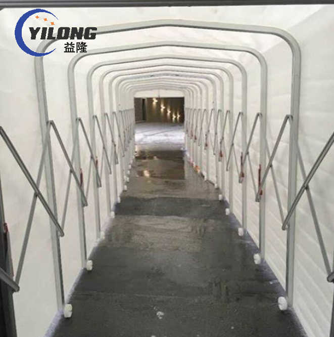 Carpas de túnel retráctiles con estructura de acero para techo de lona ...