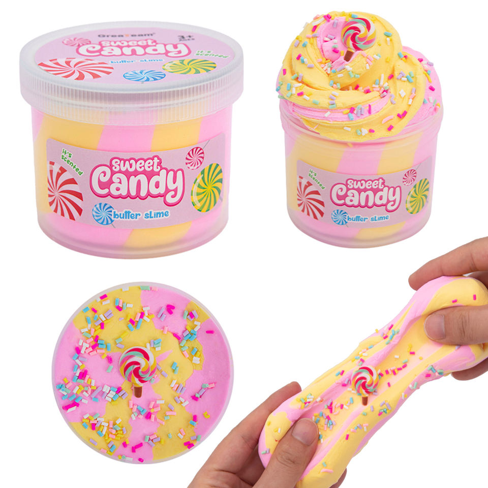 Sweet Candy Butter Slime DIY Kit - Fluffy Ice Cream Shape Craft Set for ...
