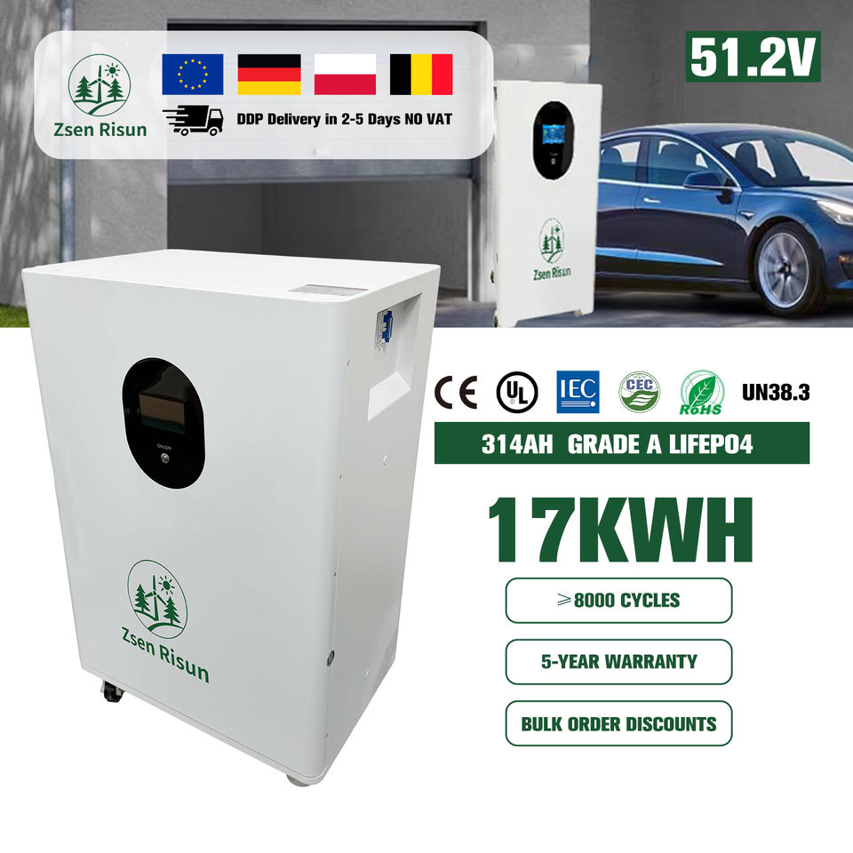 51.2V 200Ah High Cycle Life LiFePO4 Battery | Zsen 10kWh Wall Mounted ...