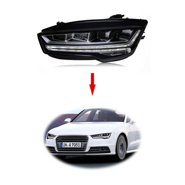 XT for Audi A7 2011-2018 Matrix Headlight Assembly Modified Full LED ...