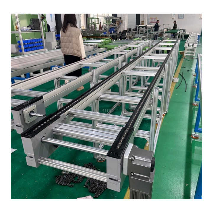 Double Speed Chain Conveyor Pallet Conveyor Pallet Transfer Motorized ...
