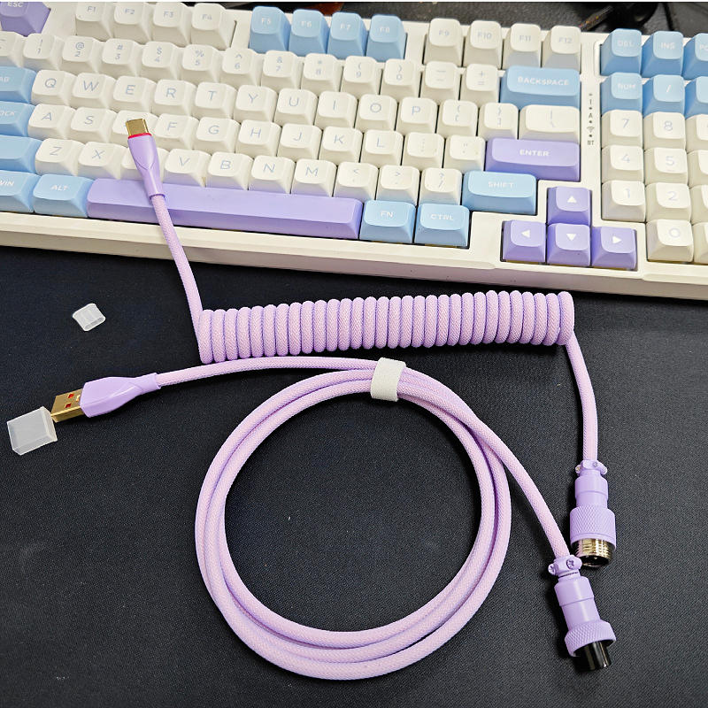8K Magnetic Switch Mechanical Keyboard Cable Aviation Plug Spring Cable ...