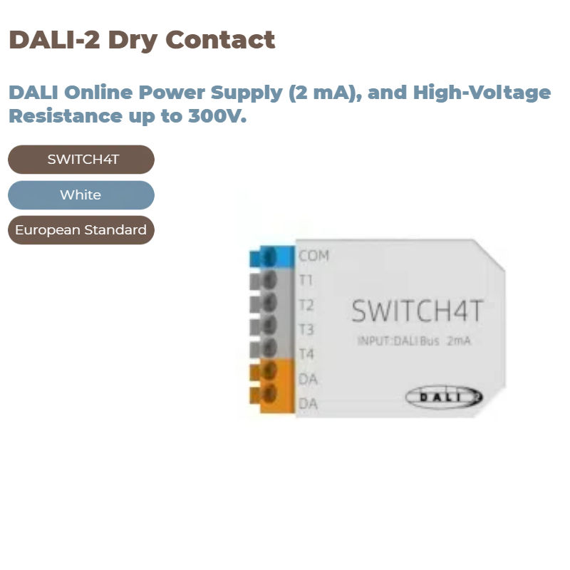 DALI Dry Contact Switch - Reliable Signal Transmission
