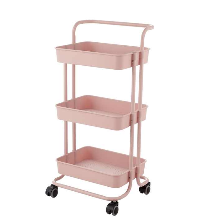 Modern Multi Colorful 3-layer Trolley with Wheels Bathroom Sewing Shelf ...