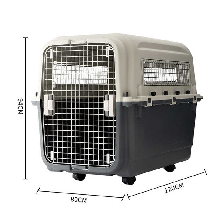 Cheap Durable Metal Door PP Materiel Large Pet Dog Air Travel Box Heavy ...