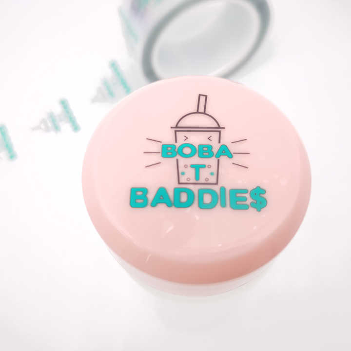 Custom Boba Logo Stickers - Waterproof Vinyl Labels
