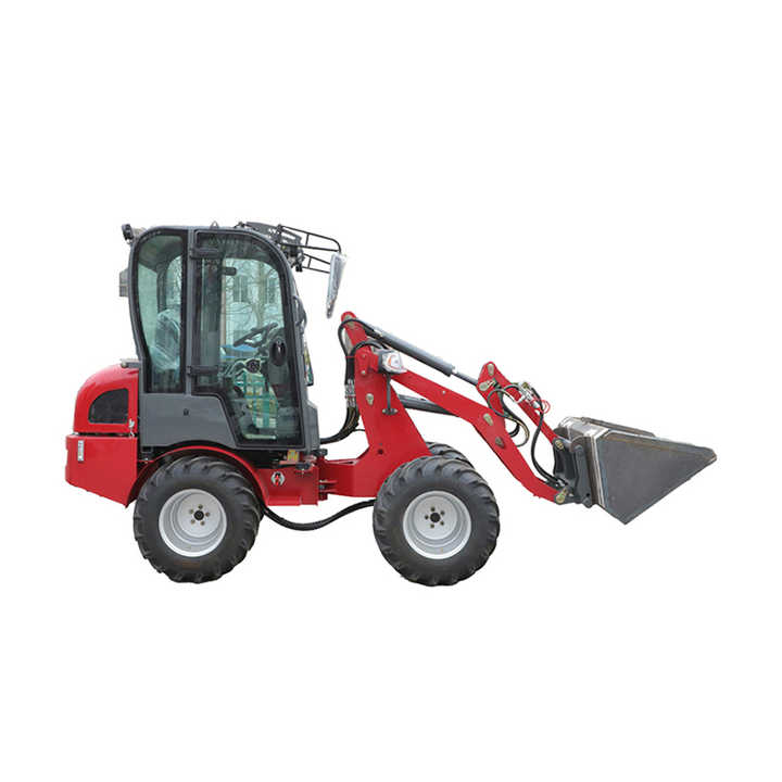 Fast delivery Mini Electric 4 Wheel Drive Loader Wheeled Shovel Dig ...