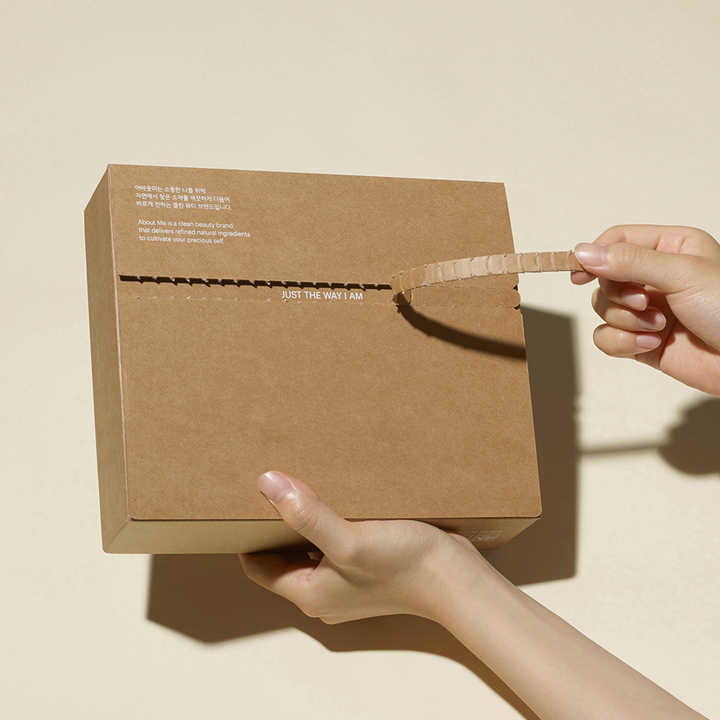 Eco-Friendly Custom Logo Corrugated Paper Boxes Tear-Off Strip Express ...