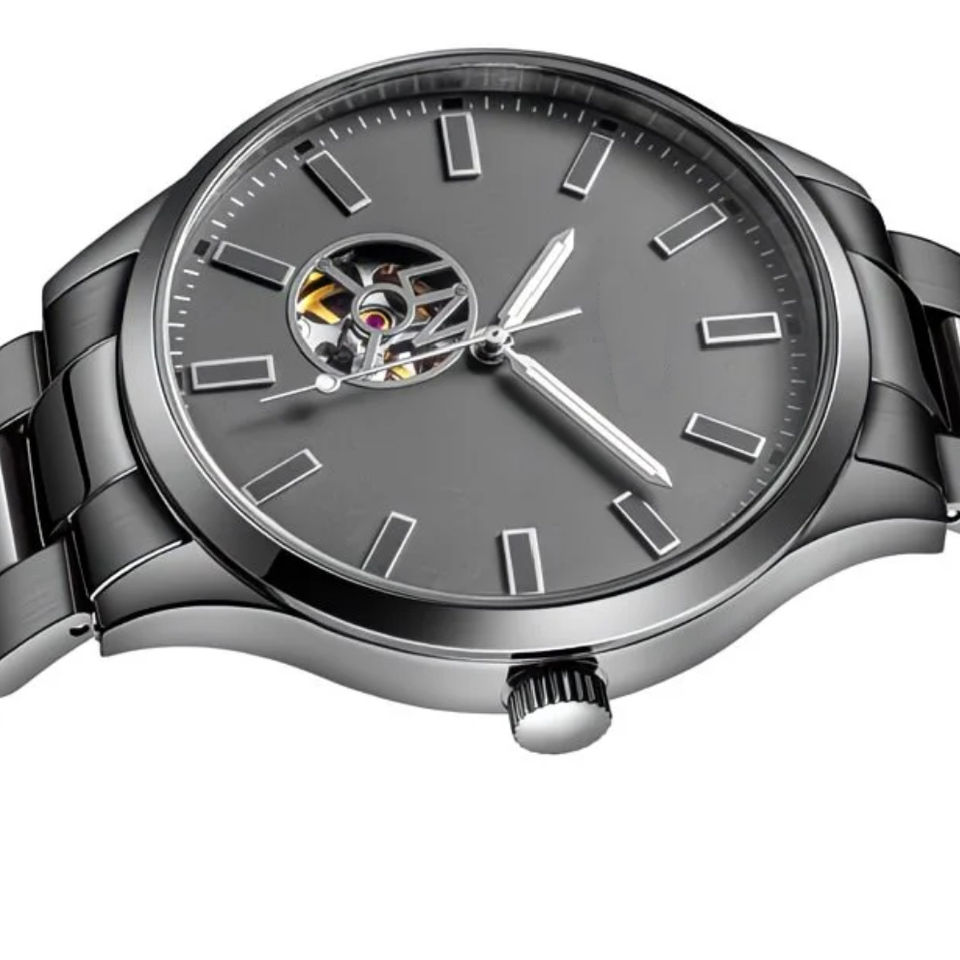 Iced Analog Luxury Stainless Steel Men's Watch Eta Movement Luminous ...
