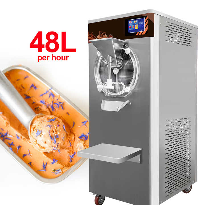 Vertical Italian Gelato Ice Cream Making Machine Batch Freezer Machine 60l/h Commercial Hard Ice ...