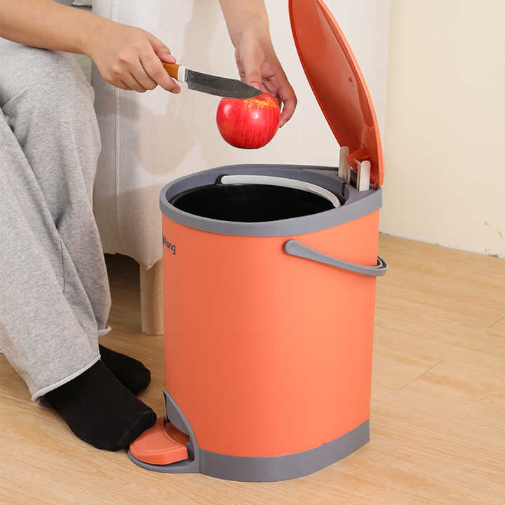 Household Toilet Small Foot Step Dustbin 8.5L - Eco-friendly