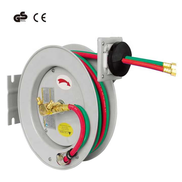 Durable Retractable Acetylene, Oxygen Hose Reel - DMECL