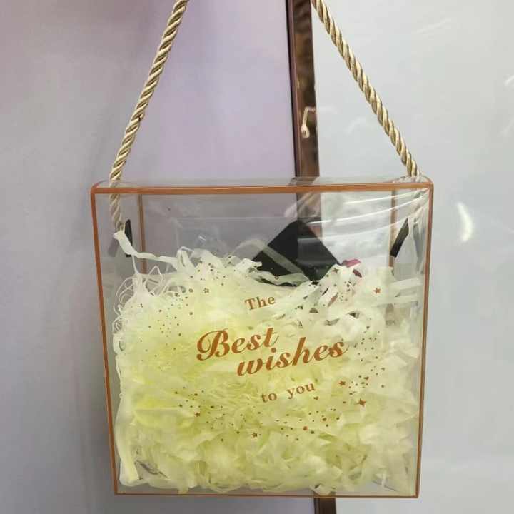Custom Clear PVC PE Gold Stamping Wedding Favor Full Transparent ...