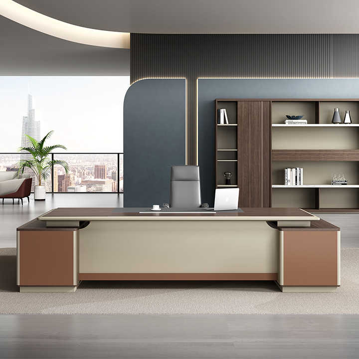 High Tech Quality Modern Office Desk and Chair Wood Veneer Unique ...