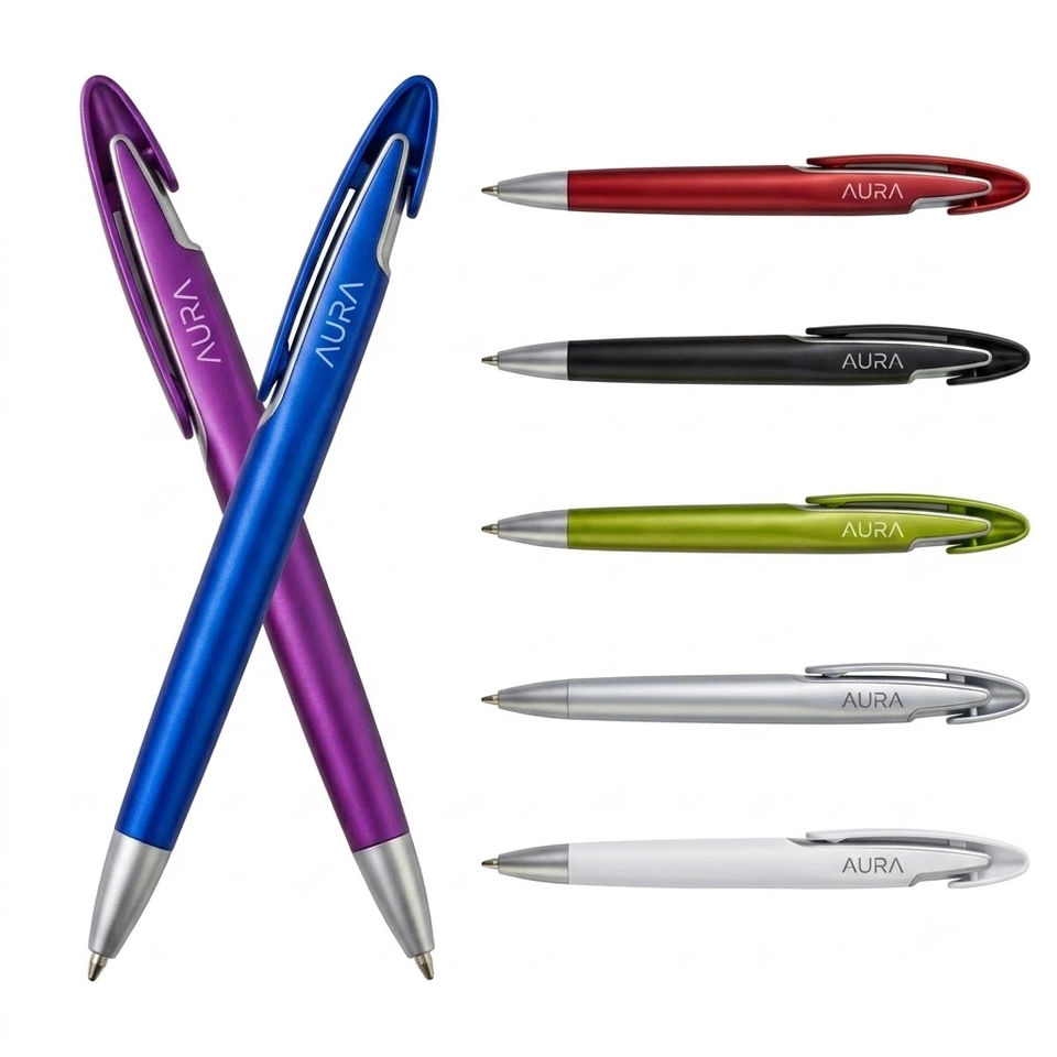 Custom Logo Plastic Ballpoint Pens Aesthetic Beautiful Fancy Unique ...