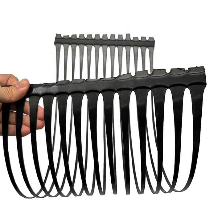 Uniaxial HDPE PP Polyester Fiberglass Plastic Geogrid for Civil ...