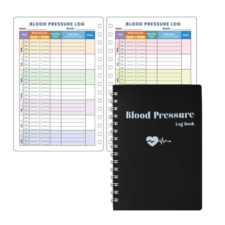 IMODA Essential Blood Pressure Tracker Logbook Flexible Spiral Binding ...