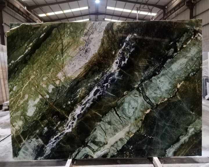 Luxury Imported Polished Natural Green Stone Green Quartzite Slab Verde ...