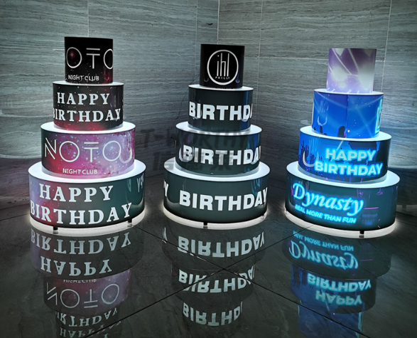 Happy Birthday Cake VIP Display Acrylic Holder Champagne Glorifier ...