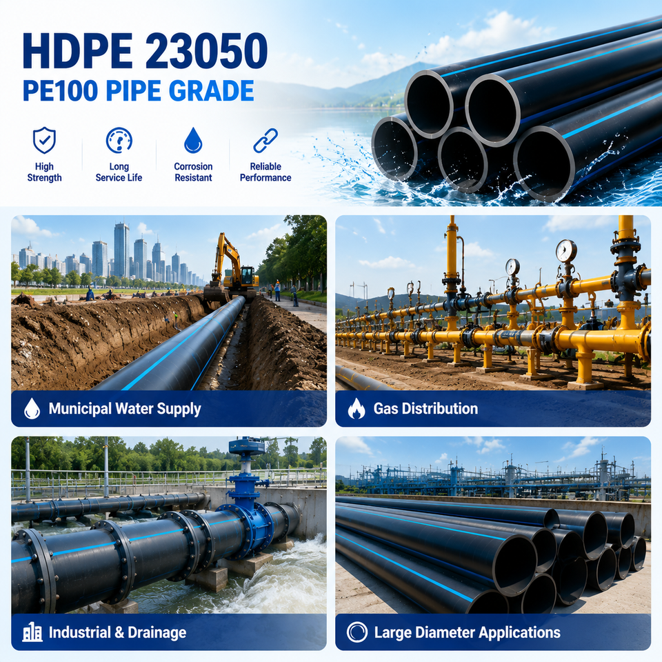 Dongming HDPE 23050 PE100 Pipe Grade High Density Polyethylene for ...