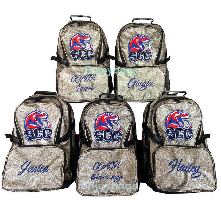 Custom Glitter Cheer Backpack - Anti-Theft & Fashionable