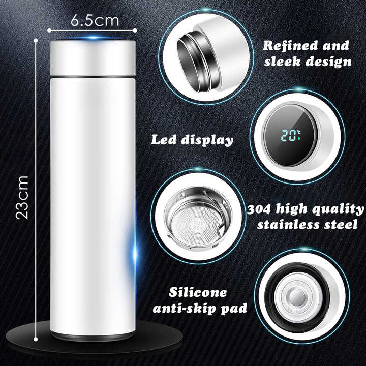 Custom Logo 500ml Stainless Steel Vacuum Flask & Smart Insulation Cup Odm