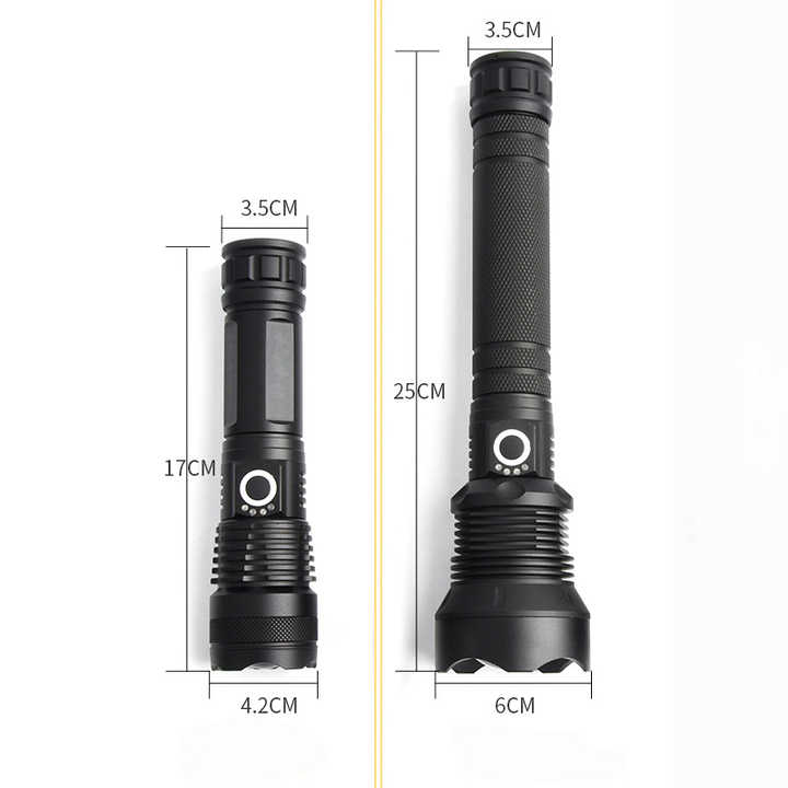 Custom 18650 Rechargeable Battery Flashlight - 5 Modes LED