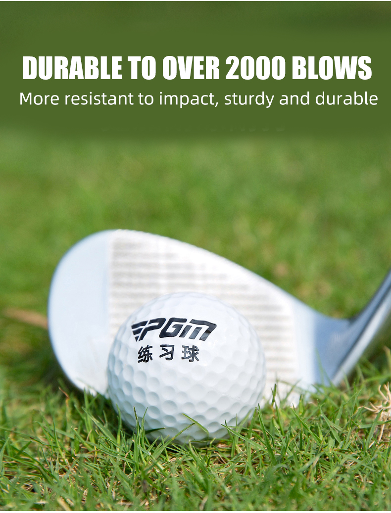 PGM Q028 custom 1 layer durable rubber practice training golf ball for driving rang-企业官网