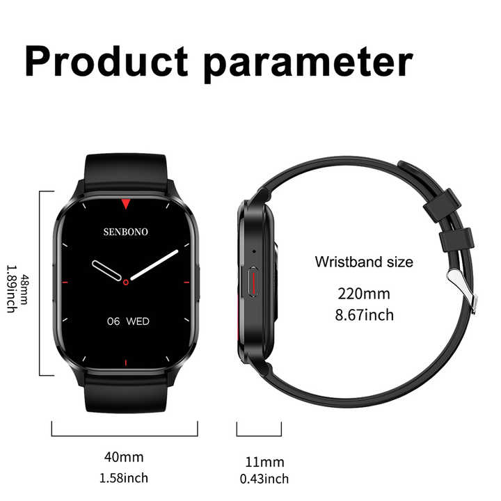 SENBONO Air3 Smart Watch - Premium Features for Android & Ios