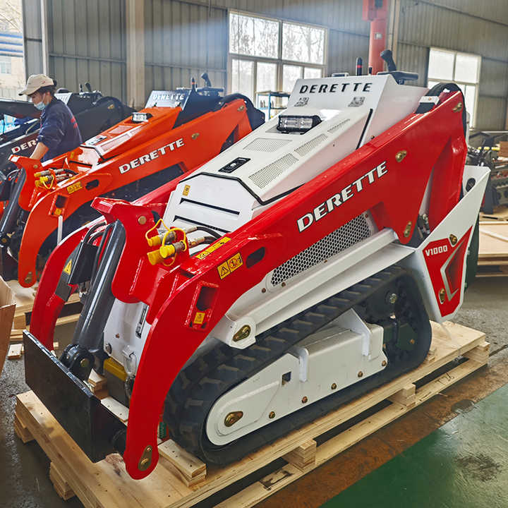 Derette V1000 25HP Kubota Diesel Engine Mini Skid Steer Crawler Loader ...