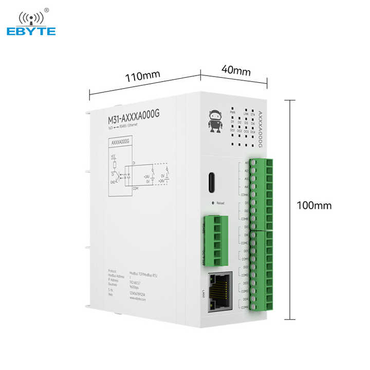 Ebyte 16di M31-axxxa000g Dp Distributed I/o Basic Modules Rs485 Hosts Support Modbus Tcp And ...