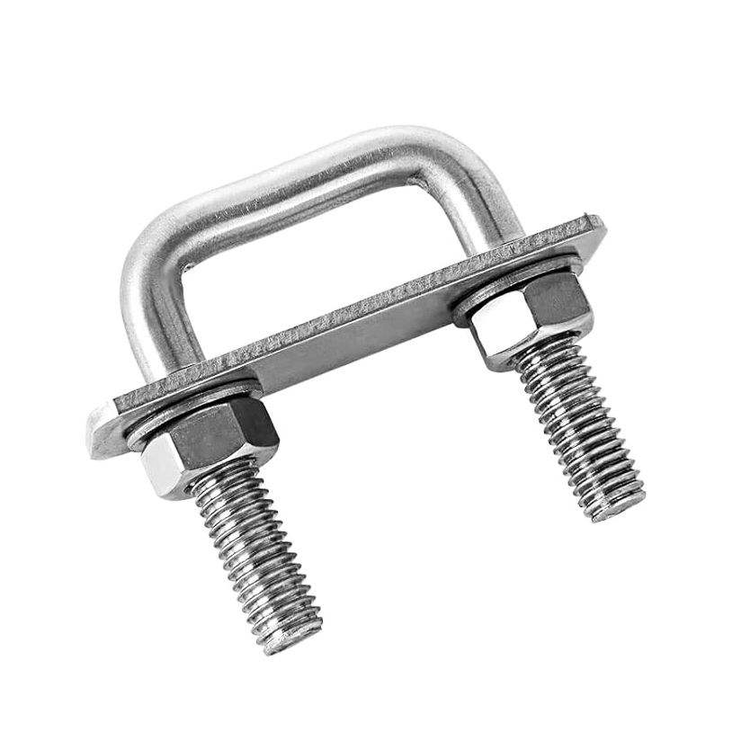 304 Stainless Steel Square U-Bolts with Nuts Bolt Plate and Washers ...
