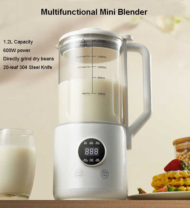 NEW Design 110v 220v Household 1200ML Glass Jar Multifunction Quiet ...