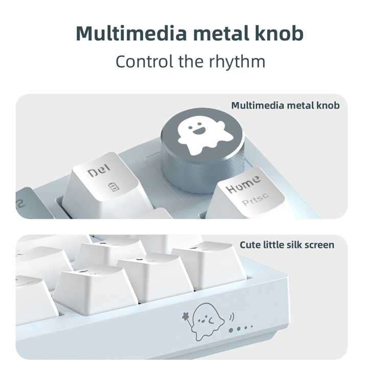 2024 Blue Gaming Mechanical Keyboard Wireless Programming Keyboard ...