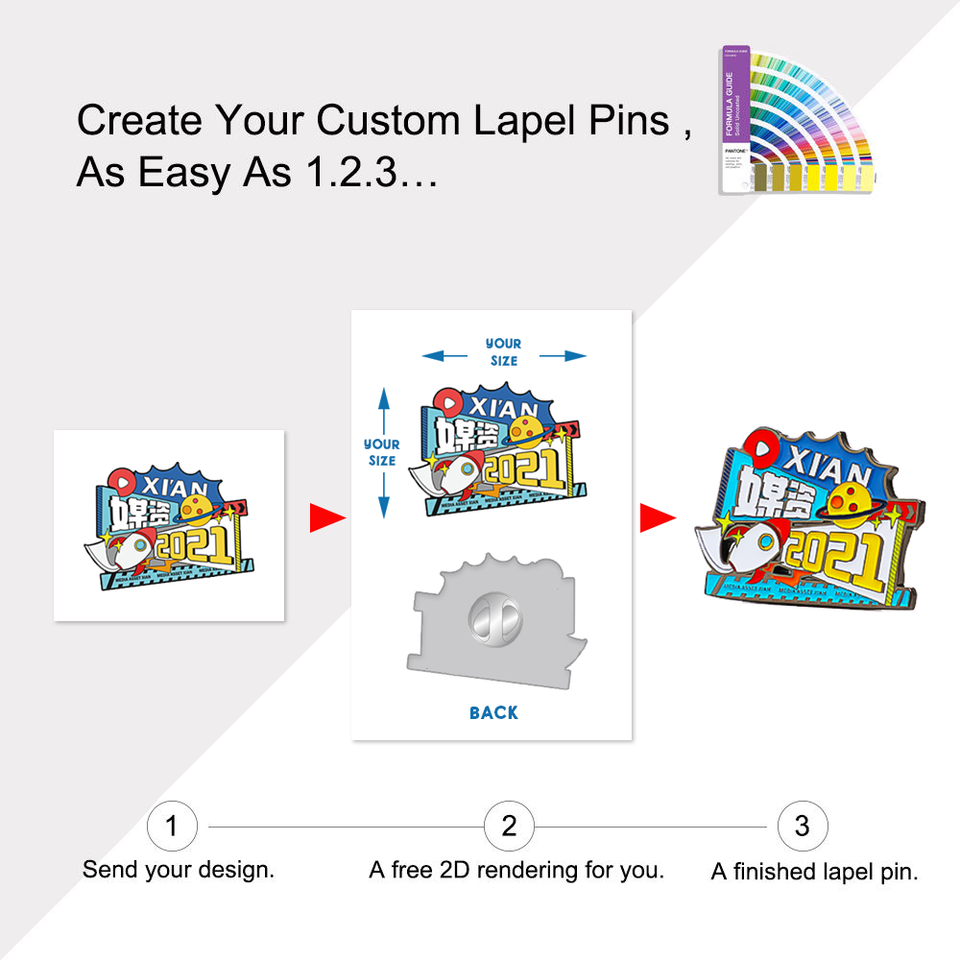 Custom Enamel Pin Soft Hard Enamel Pin With Glitter Metal Badge Logo ...