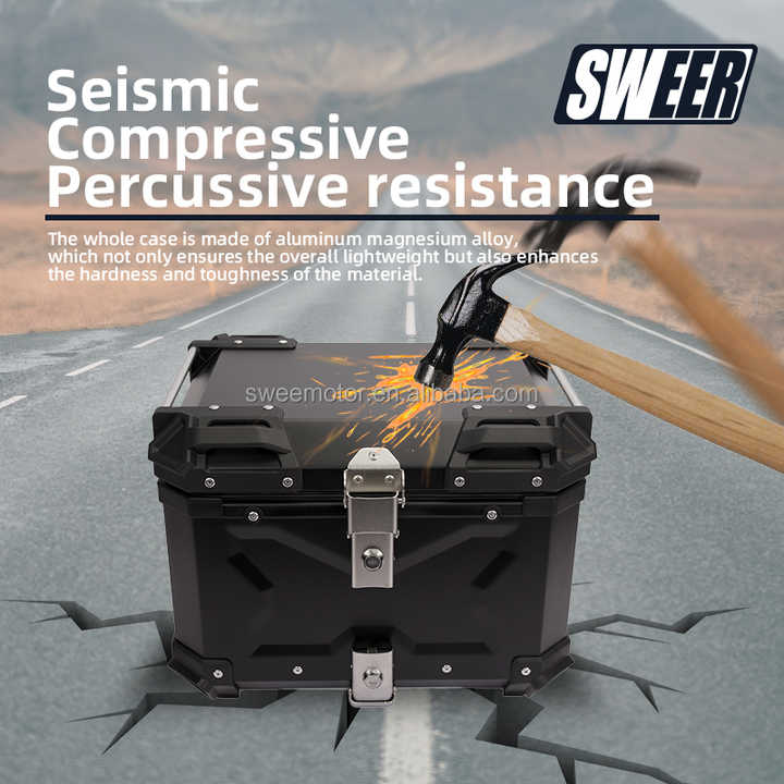45L Universal Quick Release Top Case for Motorcycle Tail Boxes