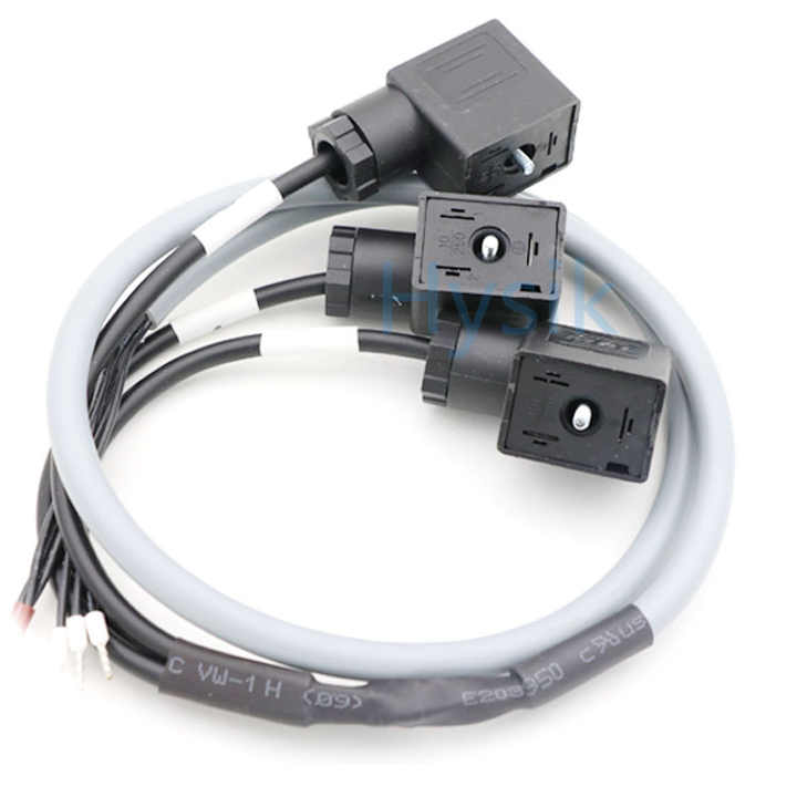 DIN 43650 Form a 2P+E Plug Molded Cable Socket Solenoid Valve Coil ...