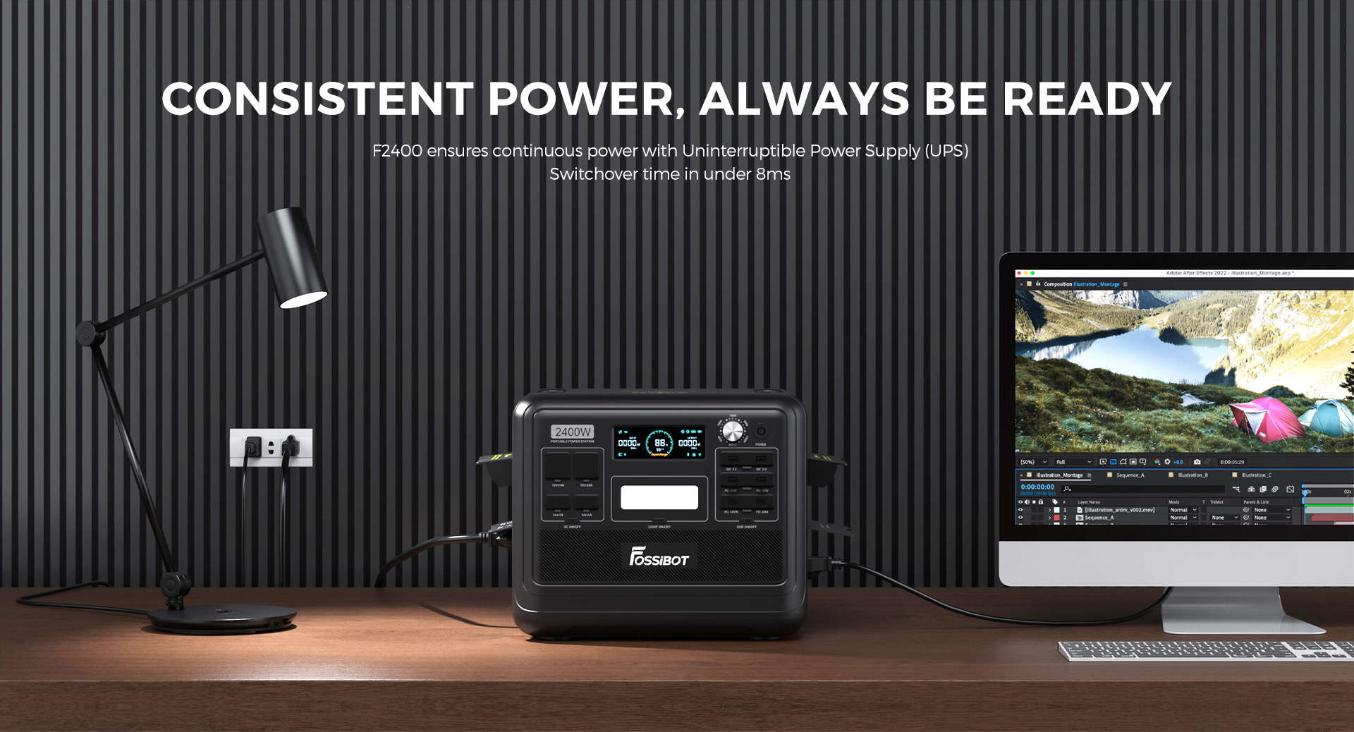 Fossbot Trạm Điện F2400 Pin Lifepo4 2400w Hệ Thống Trạm Điện Di Động C ...