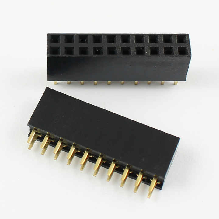 2.54mm Pitch 2x10 2*10P 20 Pin Female Double Row Straight Pin Header Strip Connector| Alibaba.com