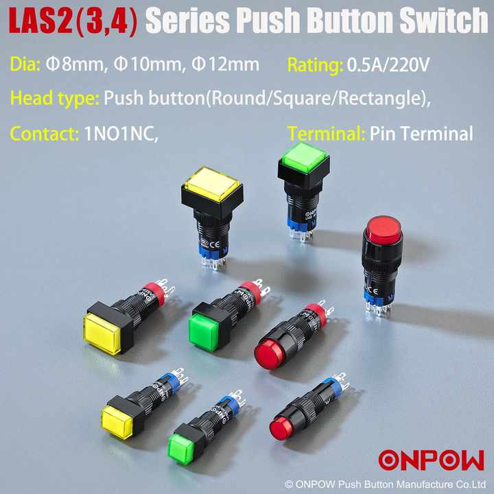 High Quality Industrial Push Button Switches - Momentary & Latching