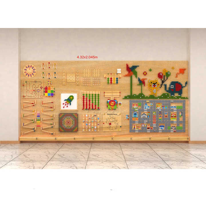 Customized Wholesale Children Interactive Wall Game Wooden Wall Mounted ...