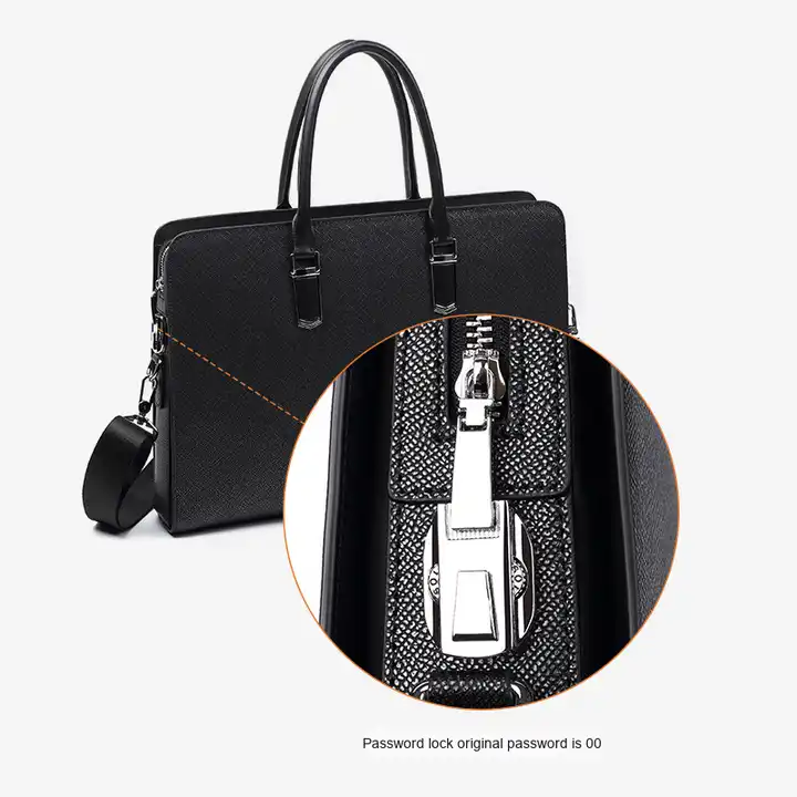 High-End Men's Stylish Genuine Leather Briefcase Business Casual ...