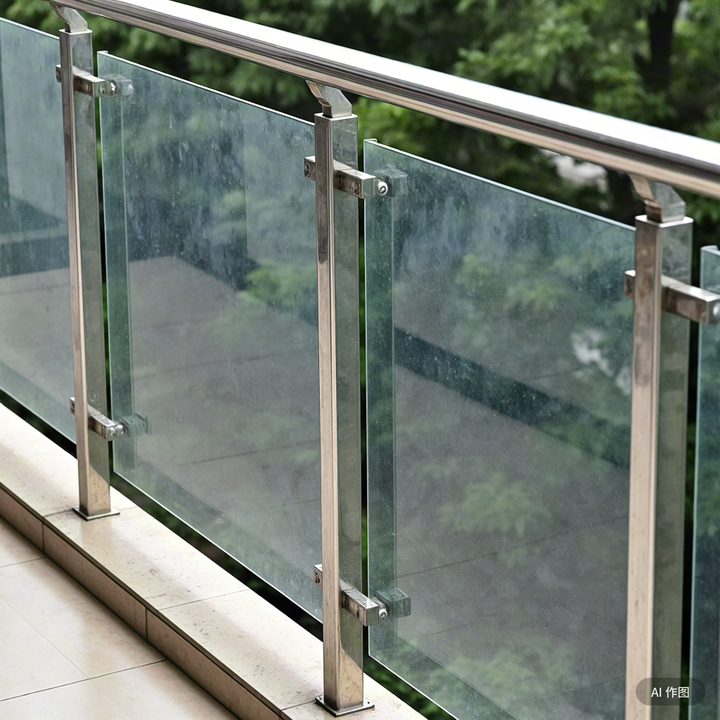 Modern Outdoor Aluminum Base Shoe Railing System U-Channel Frameless ...