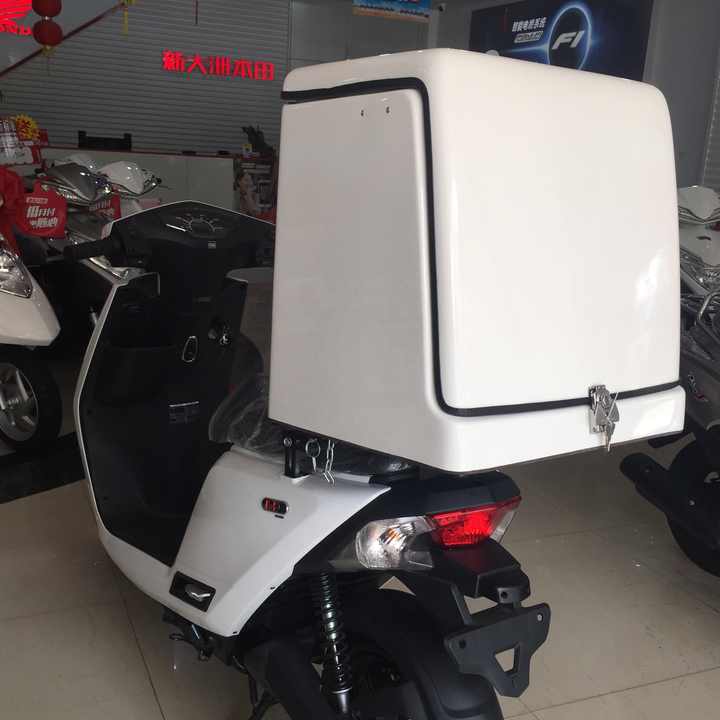 Custom Colorful Fiberglass Delivery Box - Motorcycle Pizza Carrier