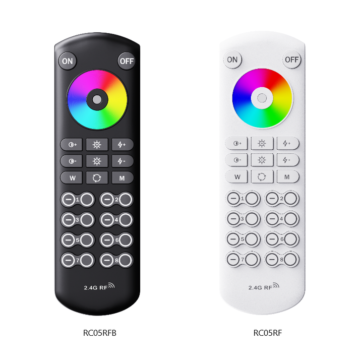 2023 New Design 8 Zone RGB RGBW RGBCCT 2.4G RF Handheld Remote Controller with Long Control ...