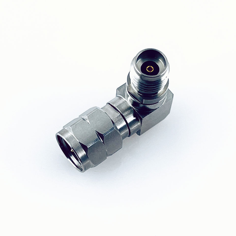 Millimeter-wave Rf Coaxial Adaptor 2.4mm Male Right Angle to 2.92mm ...