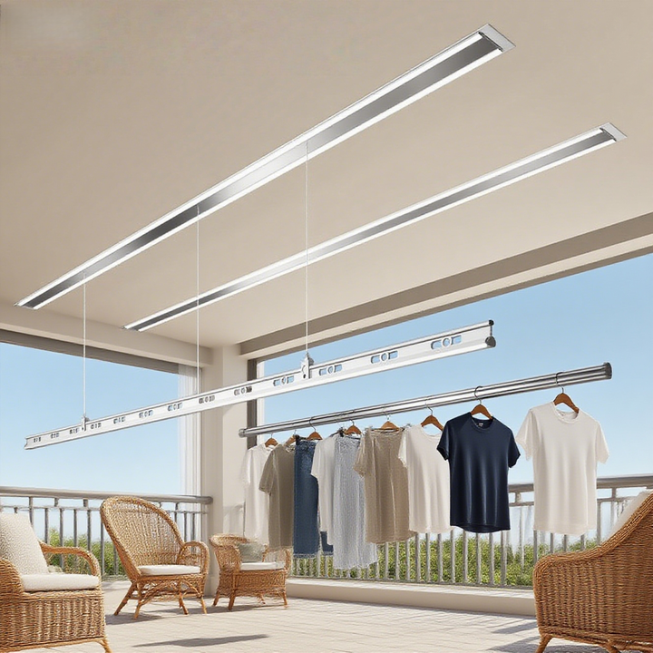 Balcony Ceiling Electric Drying Rack Lighting Intelligent Automatic ...