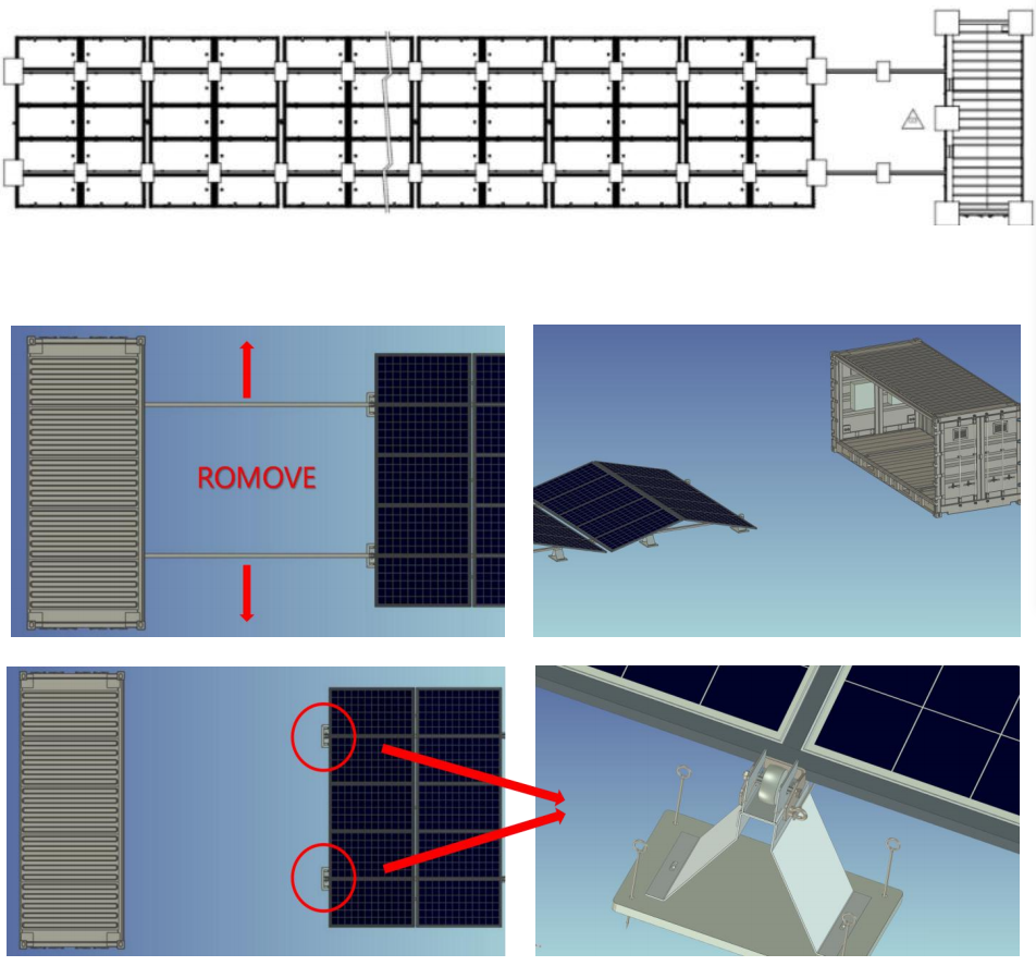 HJ 100KWh 200KWh Solar Container System Solar PV Panel Container ...